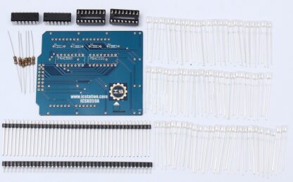 Light Cube Kit 4X4X4 Blue LED Arduino shield DIY Kit - ArduinoTech