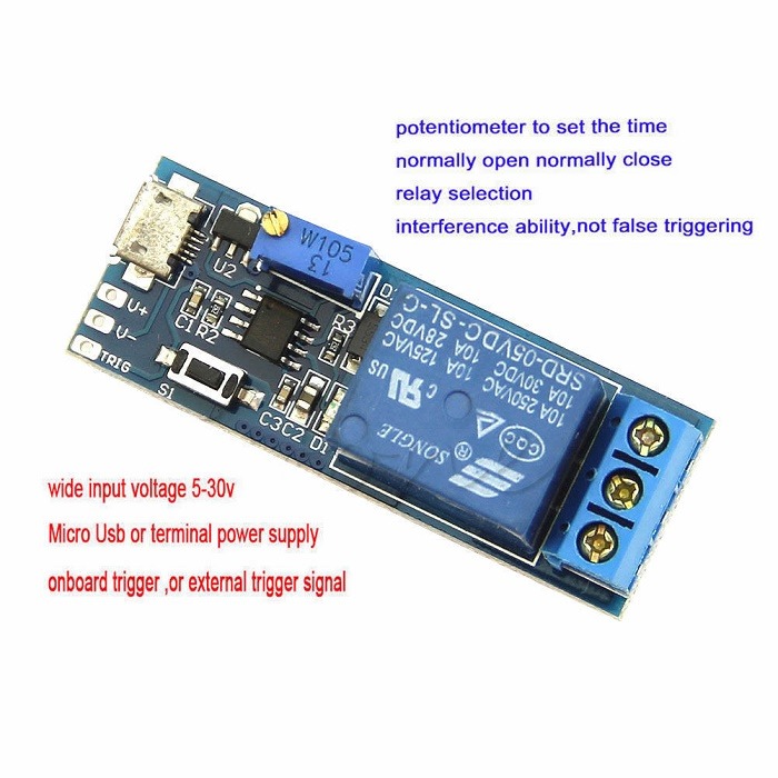 Relæ Timer Control Trigger Delay Switch Module