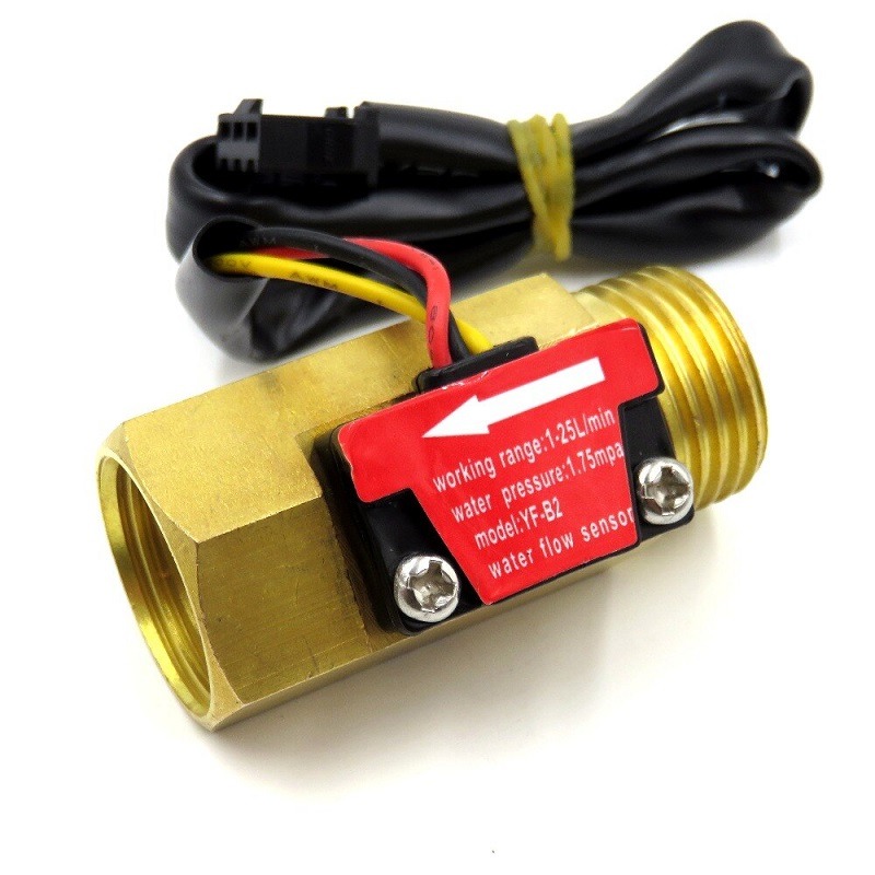 1 2 Yf B2 Brass Water Hall Flow Sensor