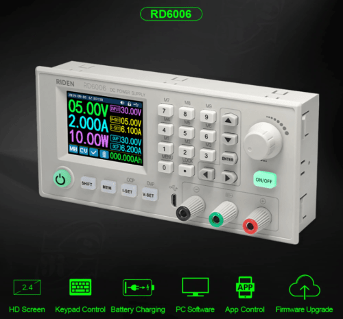 Riden Strømforsyning RD60xx Serie RD6006/RD6006P/RD6012P/RD6018/RD6024 ...