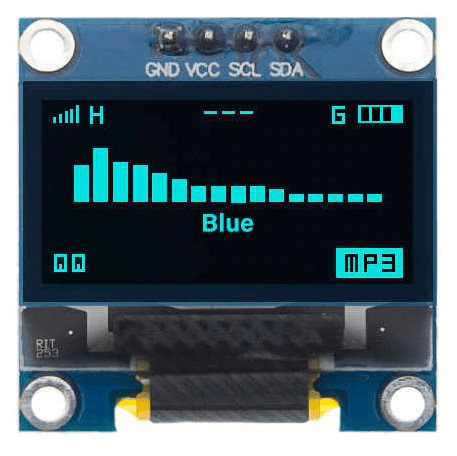 0.96″ I2C IIC SPI Serial 128X64 OLED (New Model)