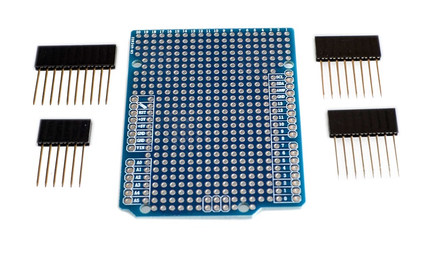 UNO Prototype PCB Shield m/pinheader - ArduinoTech