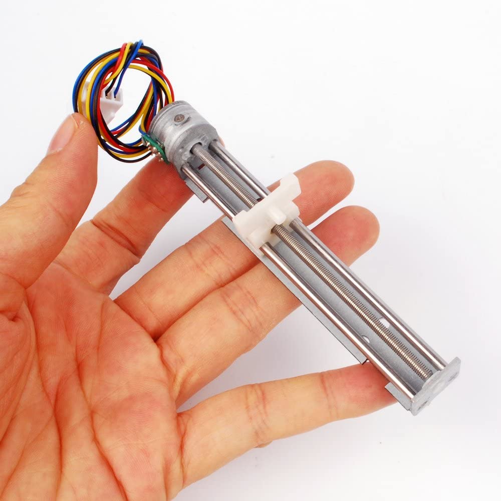 Stepmotor DC 5V 2-faset 4-leder Precision Long Stroke 90mm - ArduinoTech