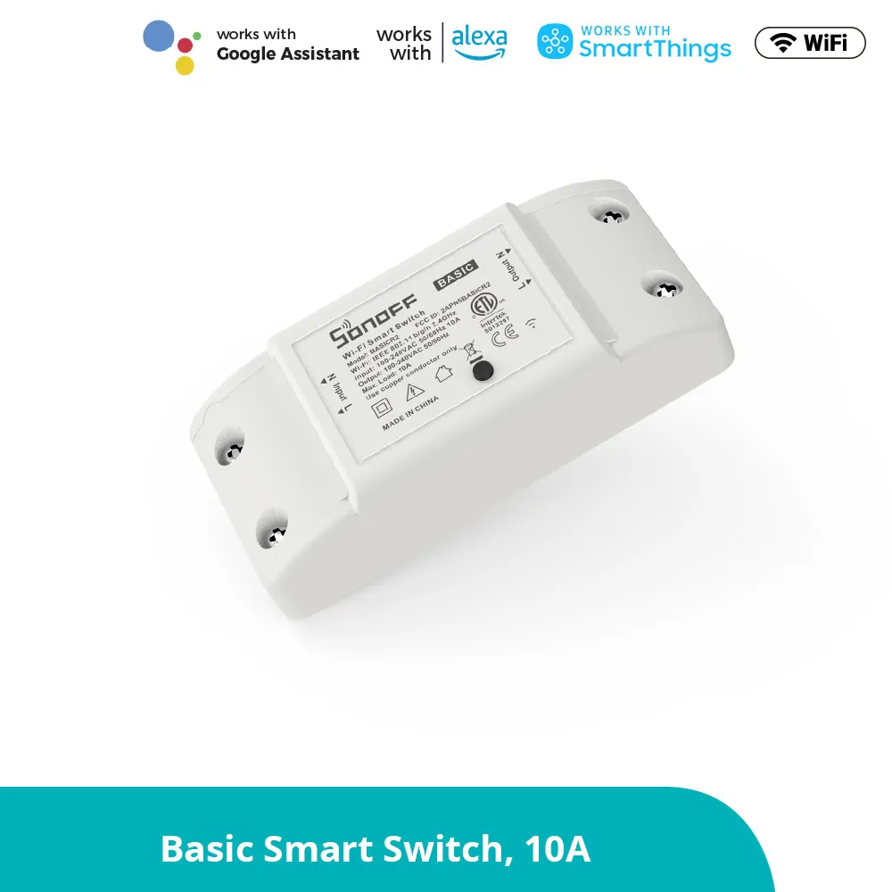 SONOFF BASICR2- WiFi trådløs Smart Switch - ArduinoTech