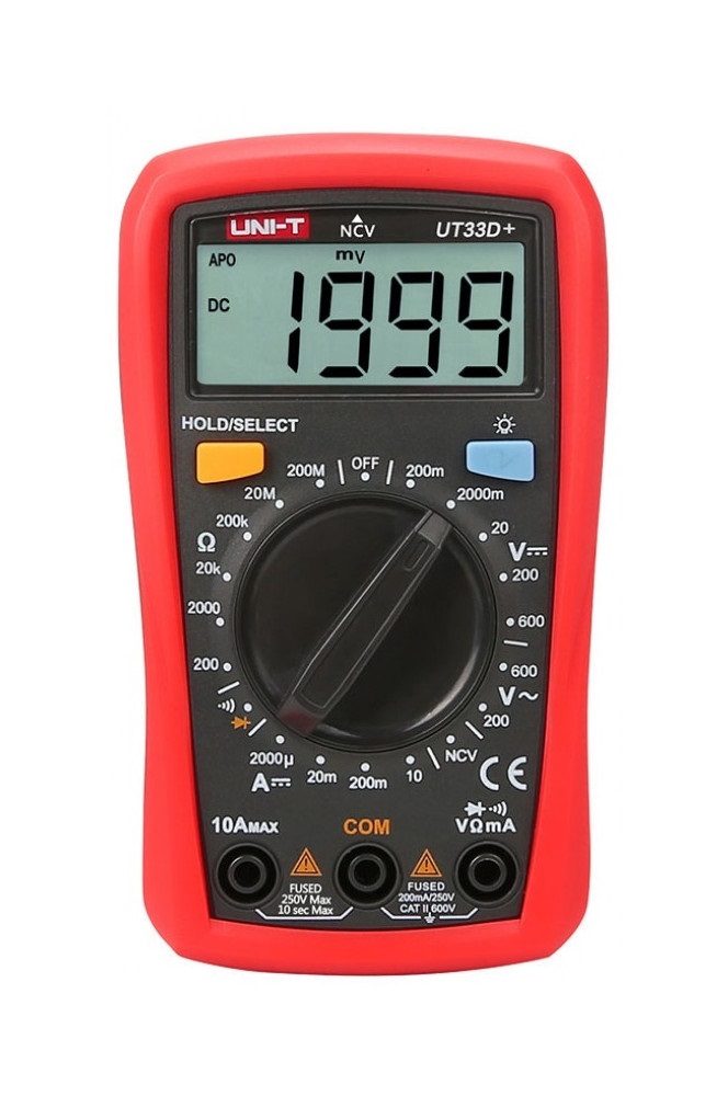 UNI-T UT33+ Multimeter i håndfladestørrelse - ArduinoTech