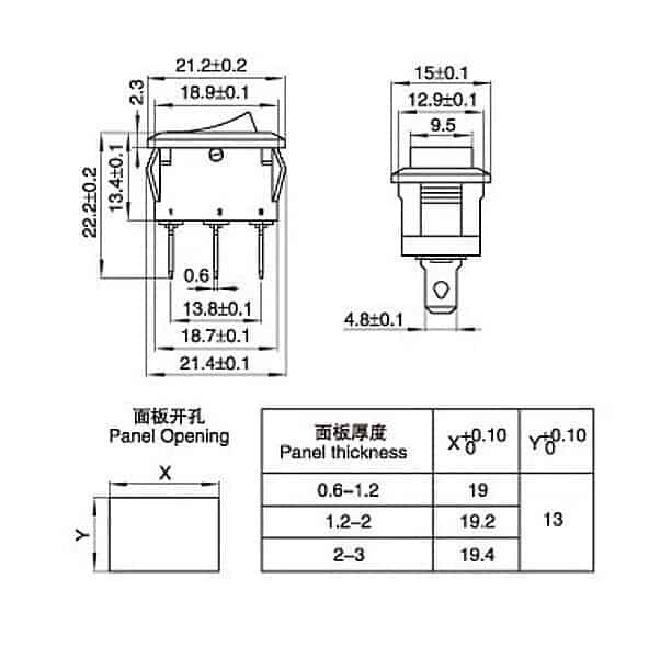 Vippekontakt KCD1-101 - ArduinoTech