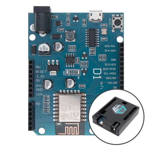 UNO R3+WiFi ATmega328P+ESP8266 32Mb hukommelse USB-TTL CH340G kompatibel til Arduino Uno NodeMCU ...