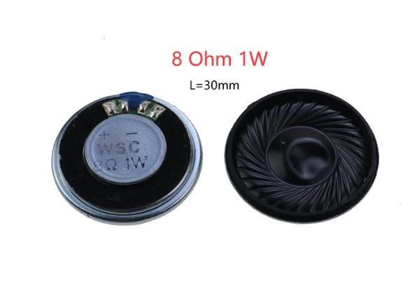 Højtaler 8ohm 1W 30mm Mini Højttaler - ArduinoTech