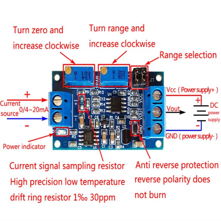 HW-685 Strøm til spændingsmodul 4-20mA til 0-3,3V 0-5V 0-10V - ArduinoTech